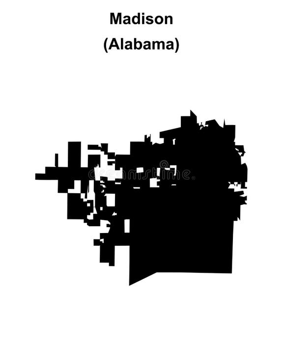 Madison outline map stock vector. Illustration of icon - 357148196