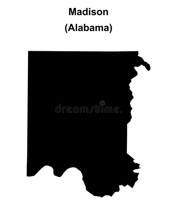 Madison outline map stock illustration. Illustration of border - 357880797
