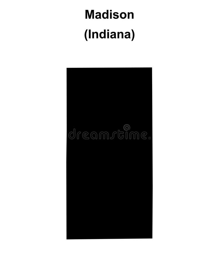 Madison outline map stock vector. Illustration of blank - 361546733