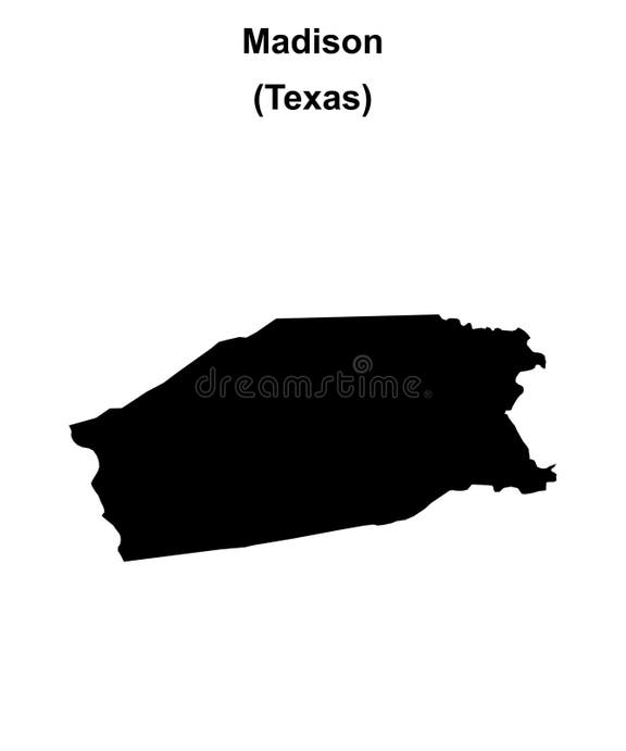 Madison outline map stock illustration. Illustration of contour - 361792870