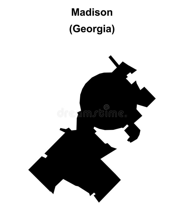 Madison outline map stock vector. Illustration of indiana - 357280753
