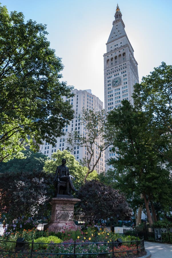 Madison Square Park, NYC stock image. Image of landmark - 84810039