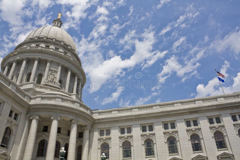 Madison, Wisconsin - Capitólio Do Estado Foto de Stock - Imagem de ...