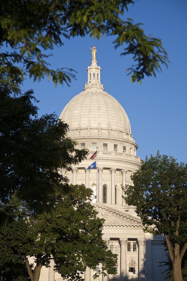 Madison, Wisconsin - State Capitol Stock Photo - Image of capitol ...