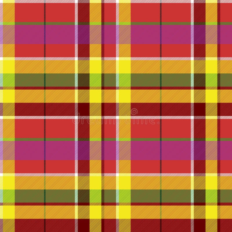 Madras Colored Plaid Diagonal Fabric Texture Seamless Pattern Stock ...