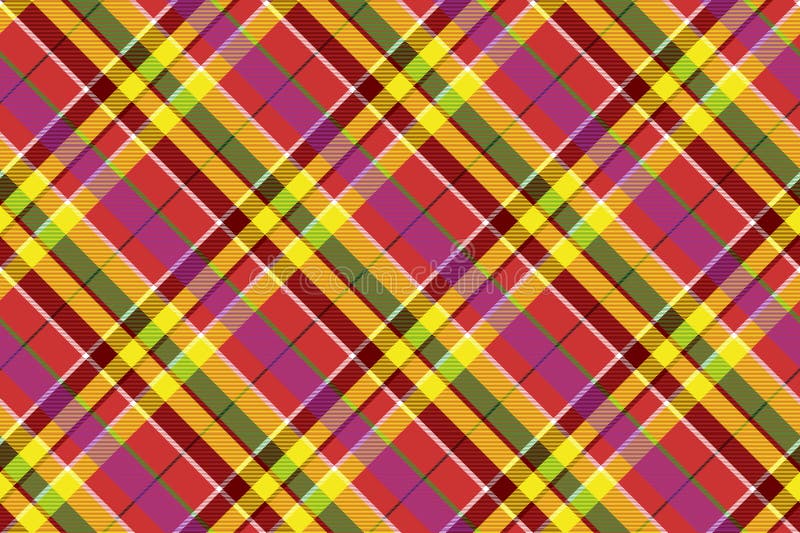 Madras Colored Plaid Diagonal Fabric Texture Seamless Pattern Stock ...