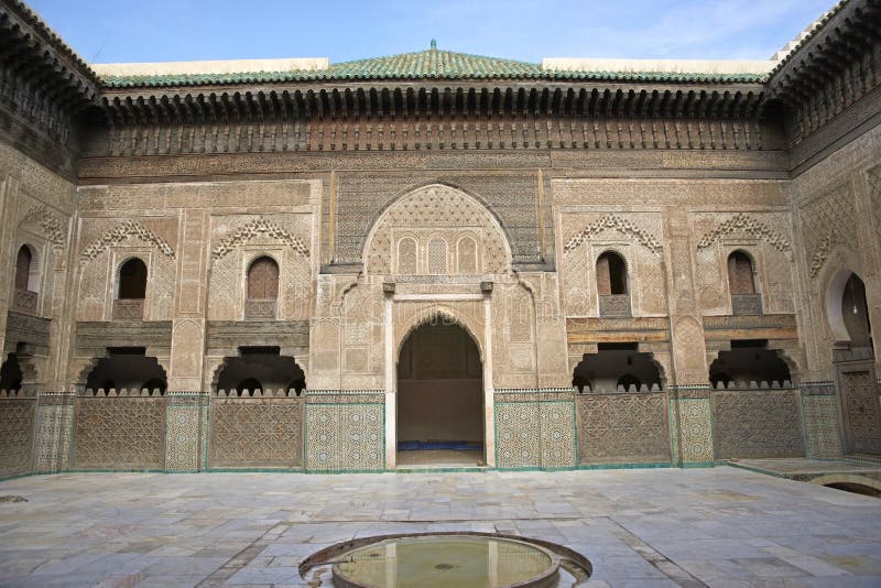 Madrasa Bou Inania foto de archivo. Imagen de marruecos - 114069764