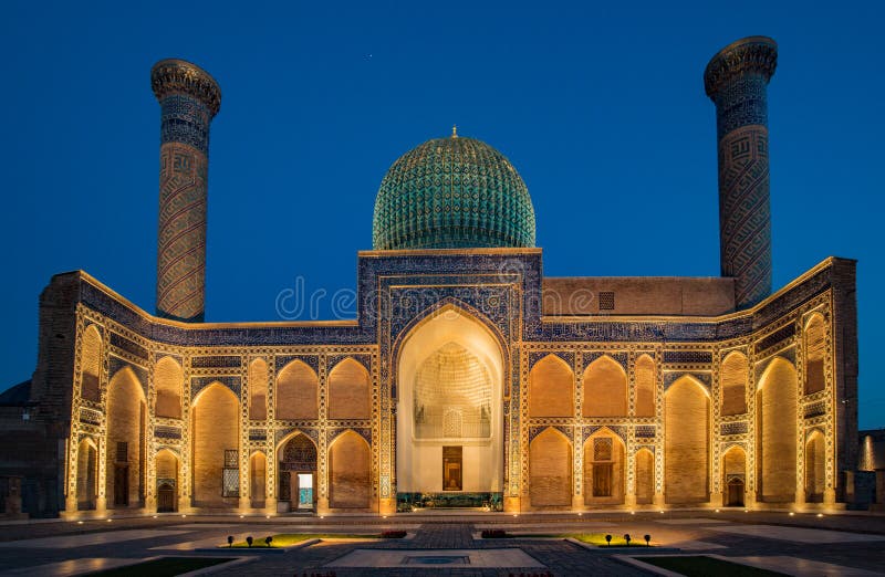 Madrassa in Samarkand, Uzbekistan Stock Image - Image of pattern ...