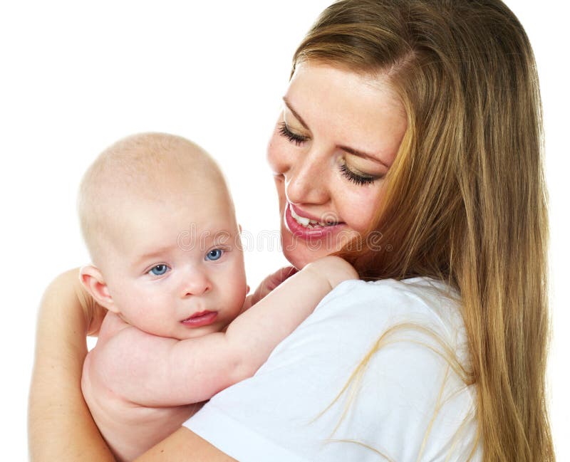Madre con su bebé foto de archivo. Imagen de adulto, muchacho - 12827914