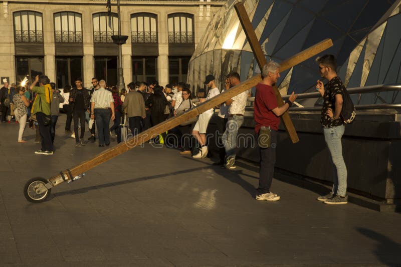 Holy Week Procession in Madrid, Spain. Editorial Photo - Image of ...