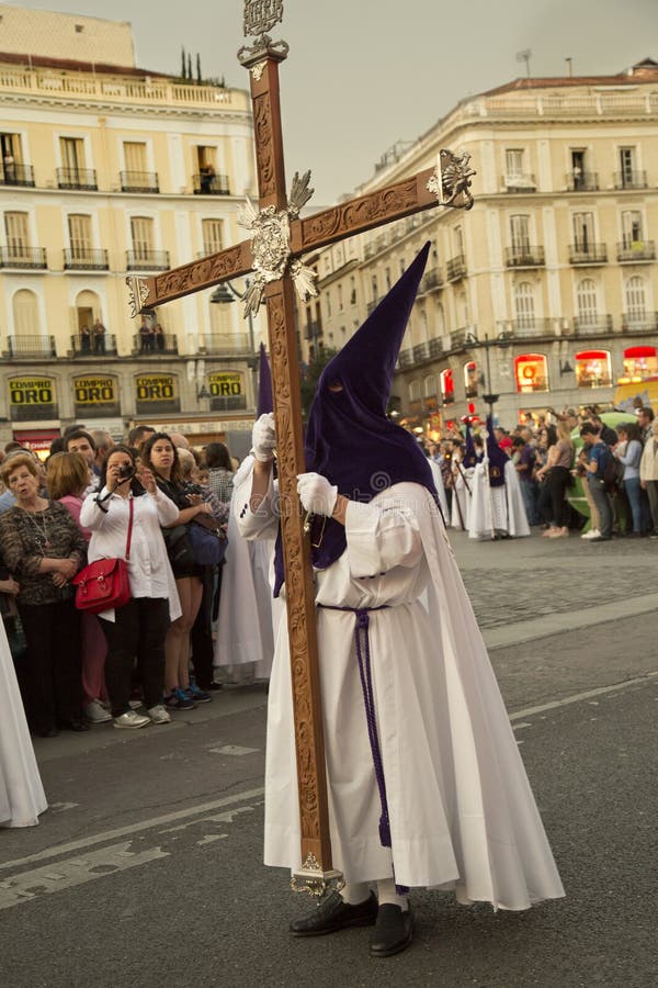Holy Week Procession in Madrid, Spain. Editorial Photography - Image of ...