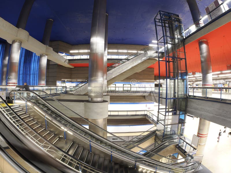 Madrid Chamartin Metro Station View Stock Photo - Image of station ...