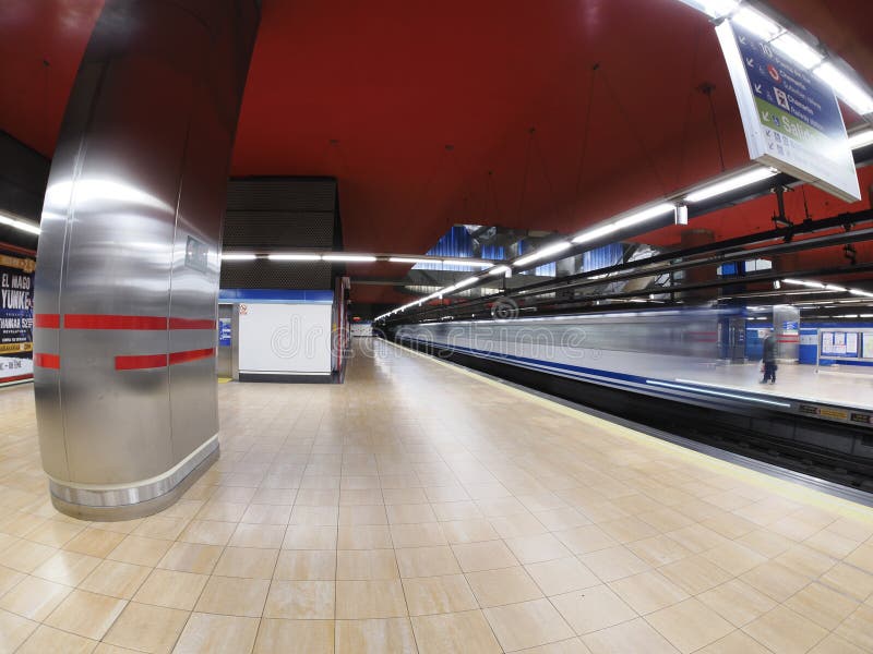 Madrid Chamartin Metro Station View Stock Photo - Image of entrance ...