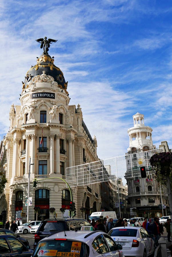 Madrid city center editorial stock image. Image of person - 183048629