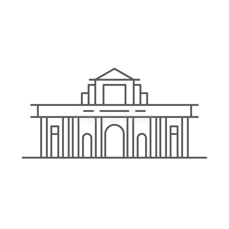 Madrid Famous Landmarks Vector Icon Symbol Architecture Isolated on ...