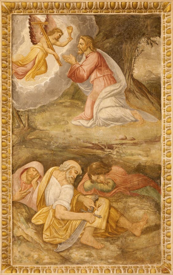 Qual Im Garten, Jesus Im Garten Von Gethsemane Stockbild - Bild von ...