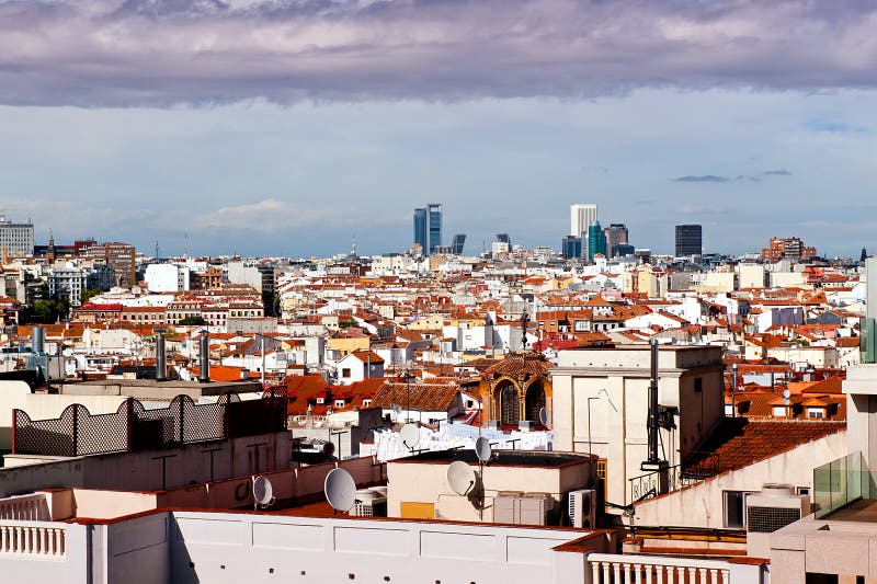 Madrid high-rise stock image. Image of cloud, metropolis - 36577753