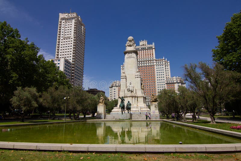 Madrid, Plaza De Espana - the Capital of Spain Stock Photo - Image of ...