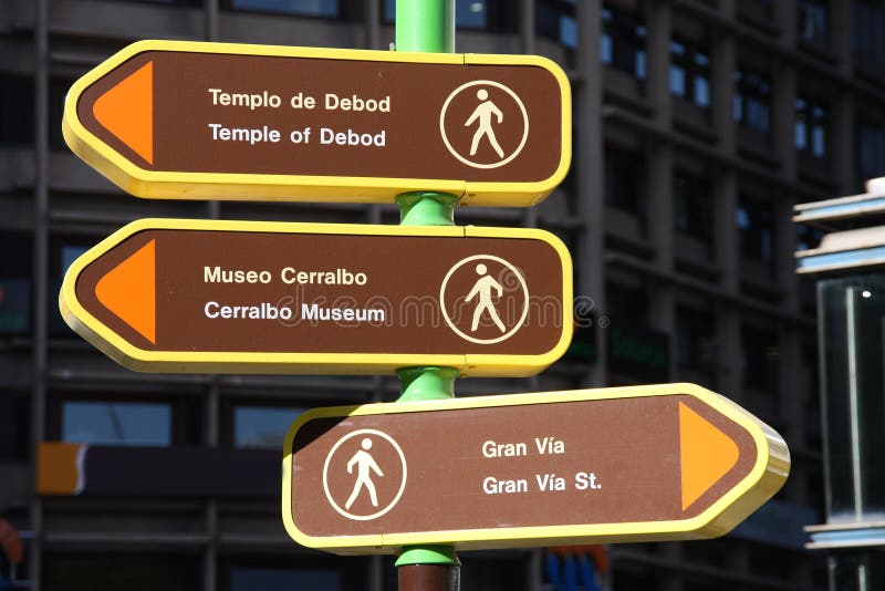 Madrid sign stock photo. Image of trail, sign, city, cerralbo - 13545306