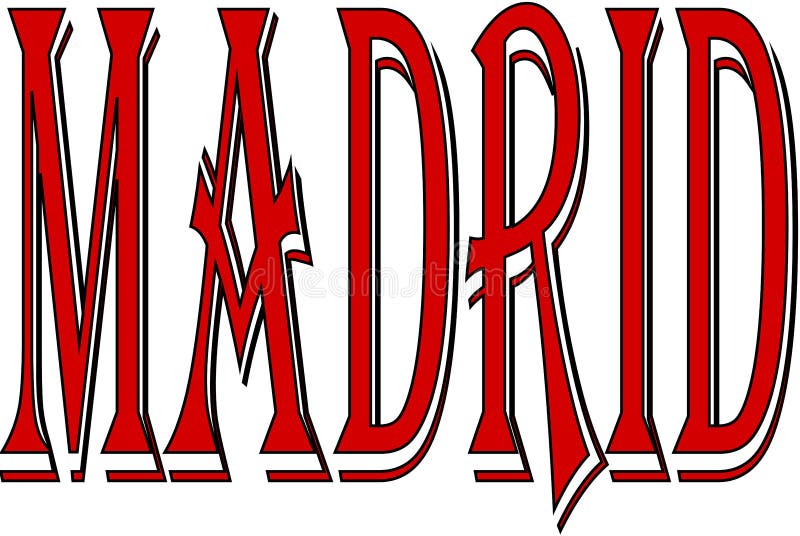 Madrid sign illustration stock vector. Illustration of spain - 104777408
