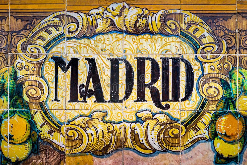 Madrid sign stock photo. Image of building, architecture - 25056578