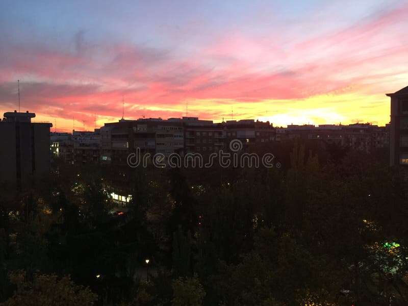 Madrid sky su set stock photo. Image of spain, skyline - 133883808