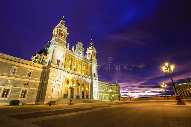 Madrid Spain Almudena Church Stock Photo - Image of tourist, european ...