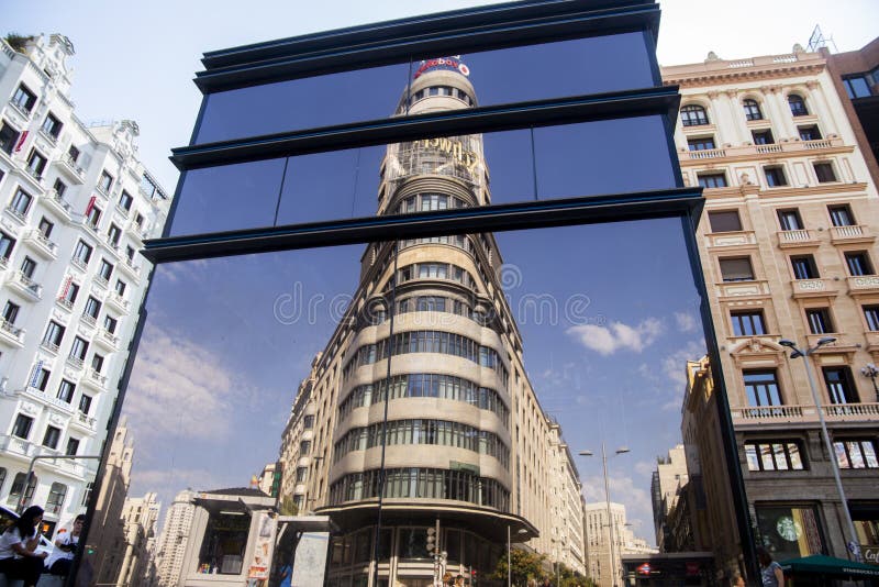 Madrid, Spain, August 25, 2019: Street View on Callao Square, Spain ...