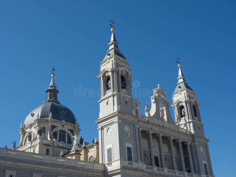 Madrid in spain stock image. Image of granvia, capital - 89396049