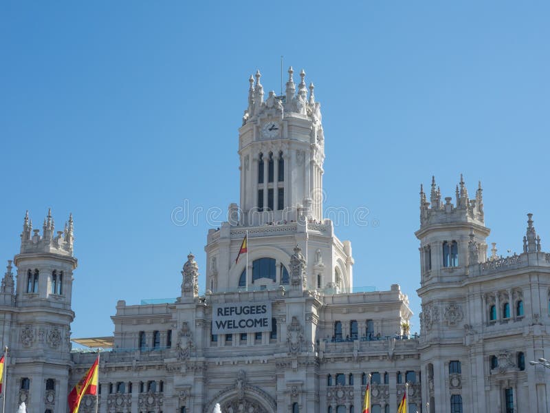 Madrid in spain stock image. Image of palace, capital - 89404637