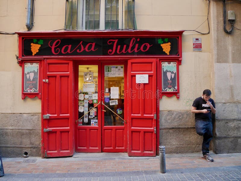 Madrid, Spain, 12.04.2022. Casa Julio, Typical Tapas Bar Known for Its ... Madrid, Spain, 12.04.2022. Casa Julio, Typical Tapas Bar Known for Its ...