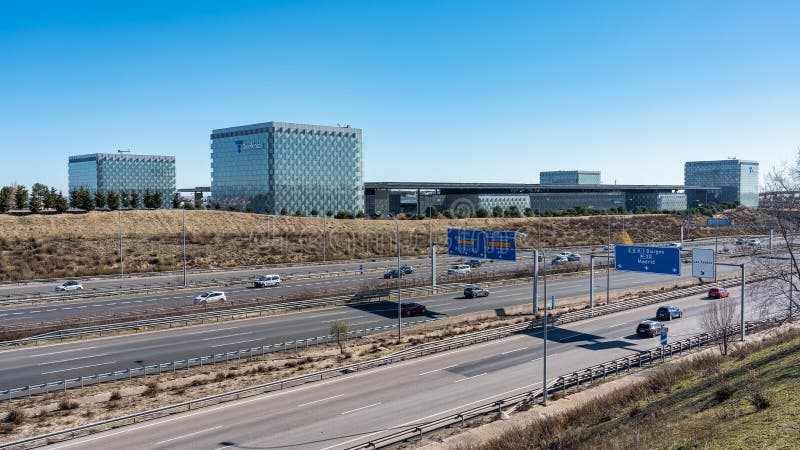 Madrid, Spain, February 4, 2023: Complex of Buildings of the ...
