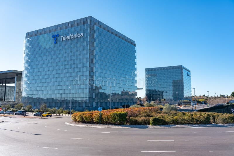 Madrid, Spain, February 4, 2023: Modern Skyscraper in the Building ...