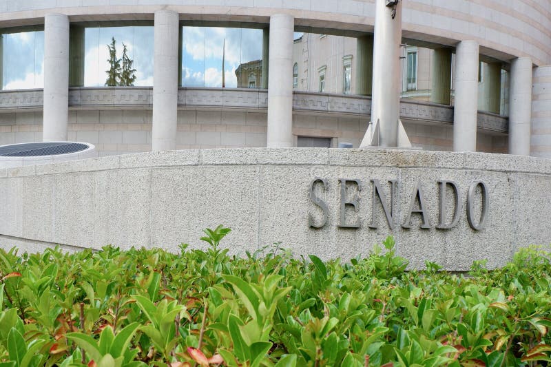 Madrid, Spain - June 2024: Building and Facade of the Spanish Senate ...