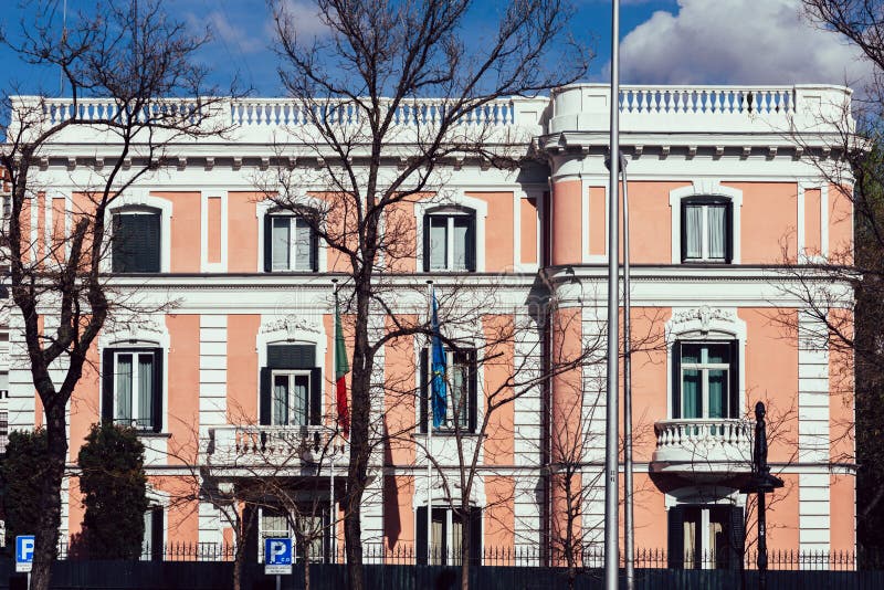 Facade of the Portuguese Embassy in Madrid, Spain Editorial Photo ...