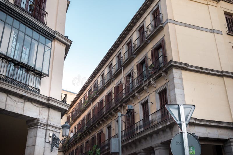 Horizontal View of the Streets of the Center of Madrid Editorial Stock ...