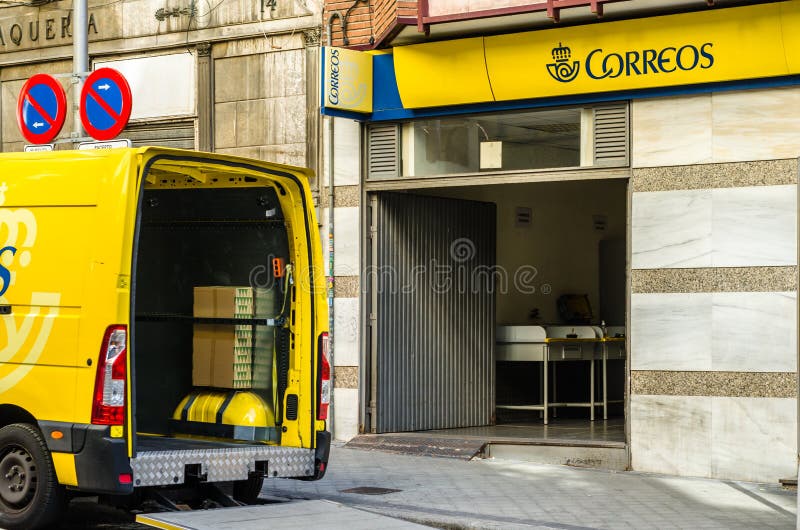 Post Office in Madrid, Spain Editorial Image - Image of logo, correos ...
