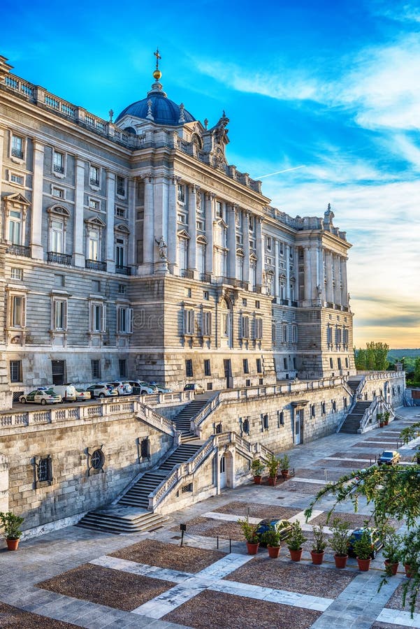Madrid, Spain: the Royal Palace, Palacio Real De Madrid Stock Photo ...