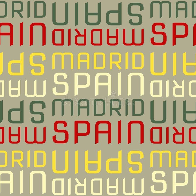 Madrid, Spain Seamless Pattern Stock Vector - Illustration of madrid ...