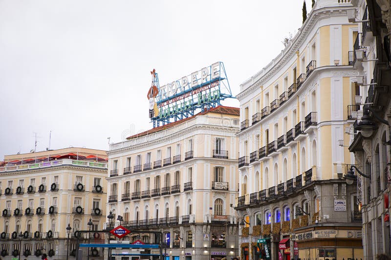 Madrid-Spain; 8 Th January 2023:Famous "Sol" Square, in the City of ...