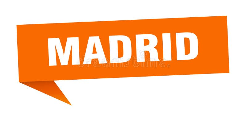 Madrid Sticker. Madrid Signpost Pointer Sign Stock Vector ...