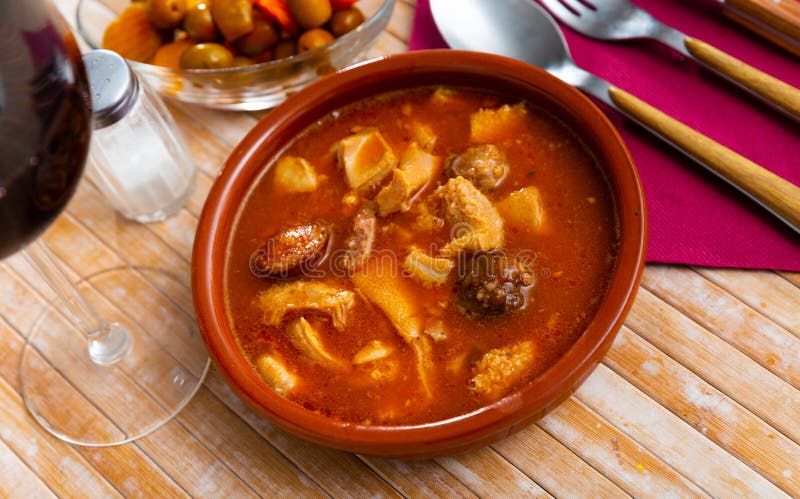 Madrid-style Tripe Served on Table Stock Photo - Image of stewed ...