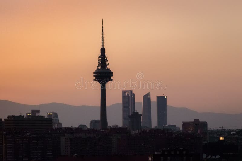 Madrid Sunset editorial photo. Image of city, madrid - 89012161
