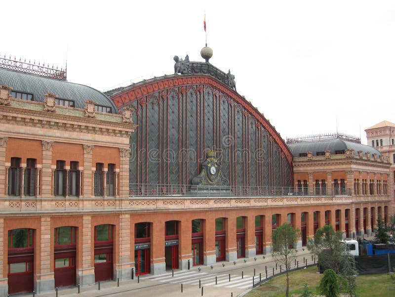 Madrid train station stock image. Image of decorated, architecture ...