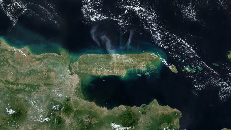 Madura Island. Indonesia. Satellite, May 8, 2018 Stock Illustration ...
