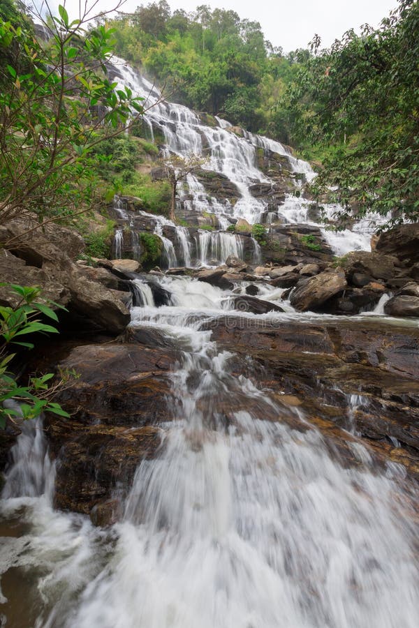 Mae Ya Waterfall, the Popular Place in Chiang Mai , Thailand Stock ...