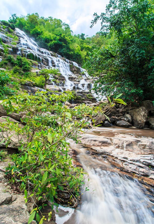 Mae Ya waterfall, Thailand stock image. Image of geology - 56173185