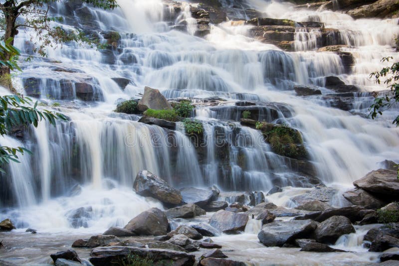 Mae Ya Waterfall stock image. Image of waterfall, thailand - 200426851
