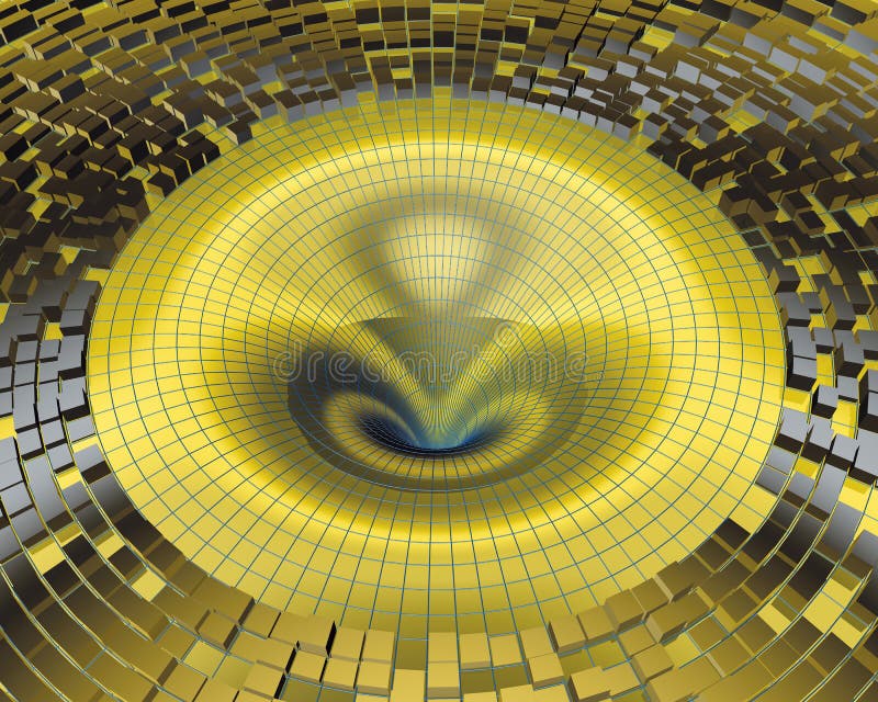 Maelstrom gold prisms stock illustration. Illustration of gold - 13542703