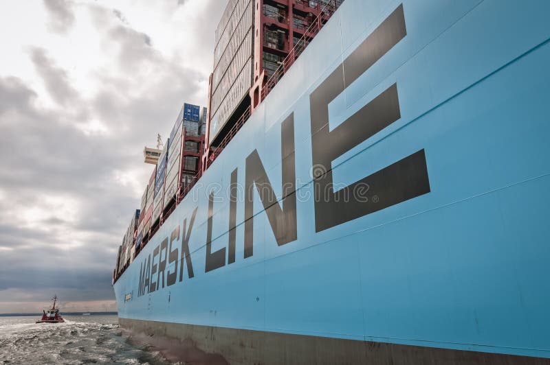 Maersk Container Ship in Poland Editorial Image - Image of ship ...